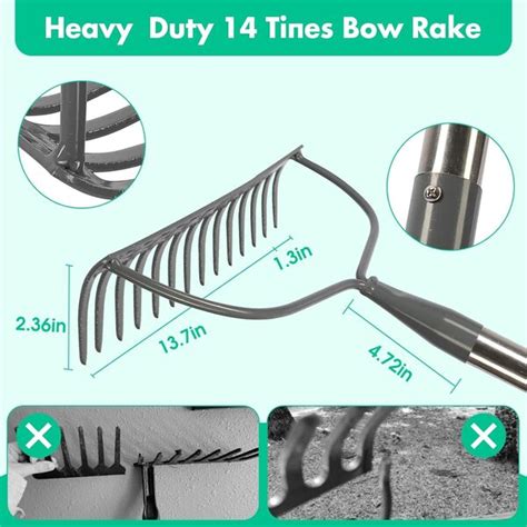 Test Râteau Darc 183 Cm En Acier Inoxydable Pour Jardinage