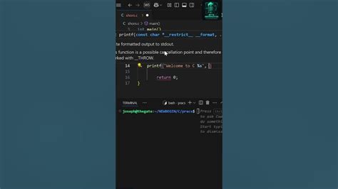 Code In C Impress Your Hamster 🐹hamster Code Programmingc Youtube