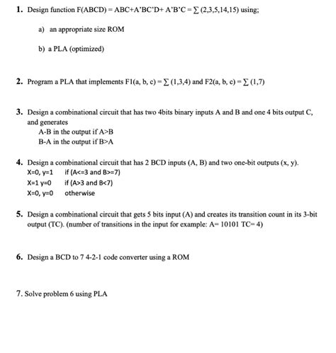 Solved Design Function Chegg