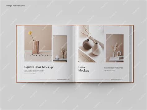 Premium Psd Square Book Mockup