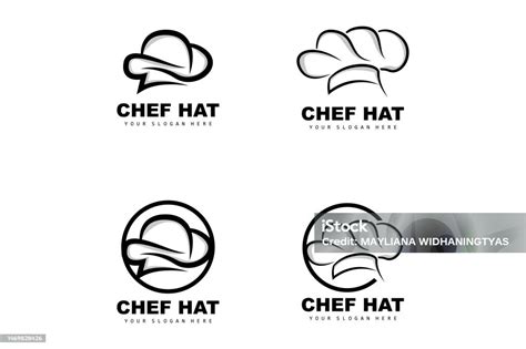 요리사 모자 로고 레스토랑 요리사 벡터 레스토랑 케이터링 델리 베이커리 디자인 로고에 대한 스톡 벡터 아트 및 기타 이미지 로고 작은 식당 개체 그룹 Istock