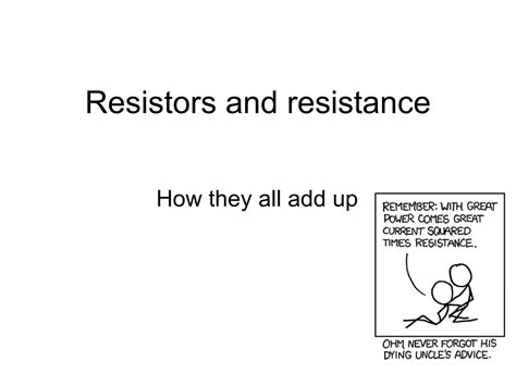 Resistors And Resistance Ppt Physics Science