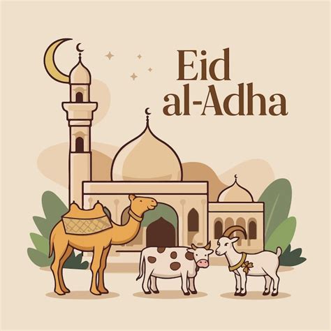 Premium Vector Happy Eid Al Adha Mubarak Vector Illustration