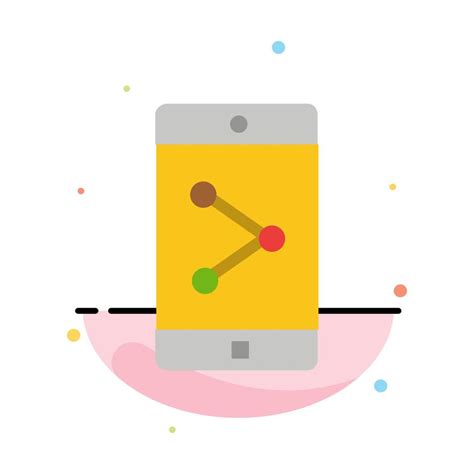 App Share Mobile Mobile Application Abstract Flat Color Icon Template 19117835 Vector Art At