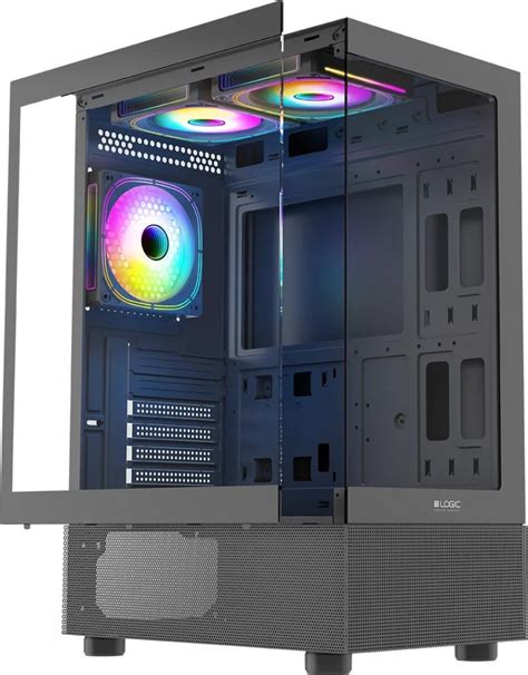 Куќиште за компјутер Logic Logic Look Argb Црна Midi Tower Gjirafa50