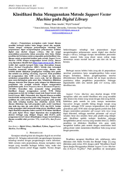 Doc Klasifikasi Buku Menggunakan Metode Support Vector Machine Pada