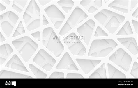 Abstract White And Gray 3d Geometric Line Overlap Layers On Background Modern Tech Futuristic