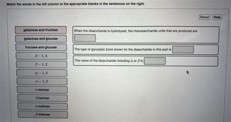 Solved For Disaccharide Shown Give The Monosaccharide Units Produced By 1 Answer