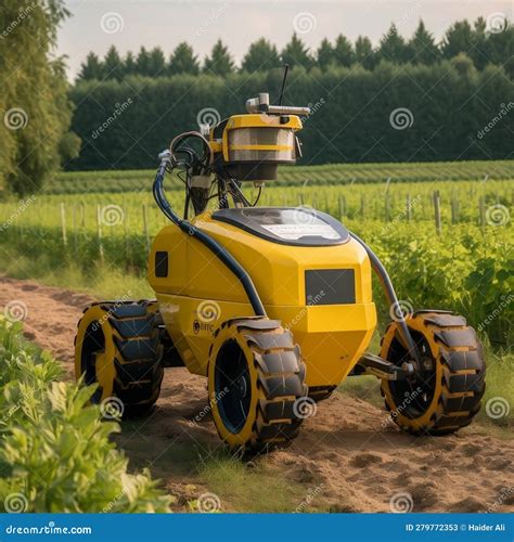 Revolutionizing Agriculture Robotics And Autonomous Vehicles Generative Ai Stock Illustration