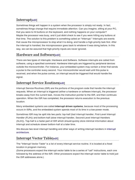 Interrupt Architecture Pdf Embedded System Computer Engineering