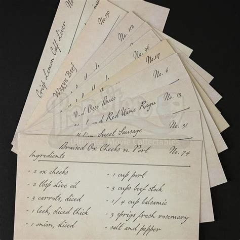 Recipe Cards From Season 2 Episode 6 Futamono By Hannibal Lecter