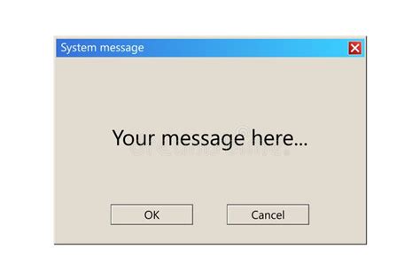 Creative Illustration Of Operating System Message Template Error Window Isolated On Background