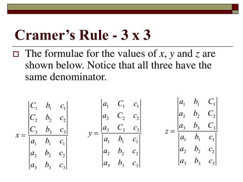Cramers Rule In Matrix With Example At Christopher Larochelle Blog