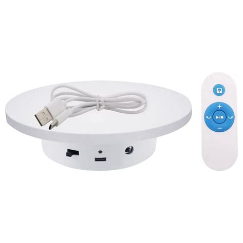 회전 디스플레이 스탠드 내구성 C 타입 전원 공급 장치 속도 조절 가능 리모컨 51 인치 직경 11lb 부하 용량 18cm 주요 제품