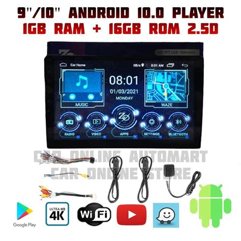CAR ANDRIOD PLAYER 9 10 INCH BIG IPS SCREEN ANDRIOD PLAYER PERODUA PROTON NISSAN TOYOTA