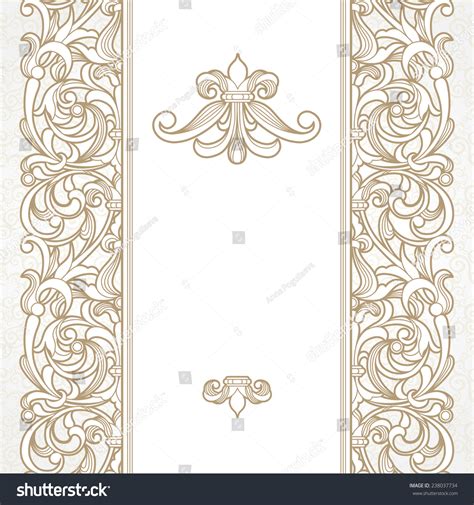 Vector Seamless Border Victorian Style Vintage Stock Vector Royalty Free Shutterstock