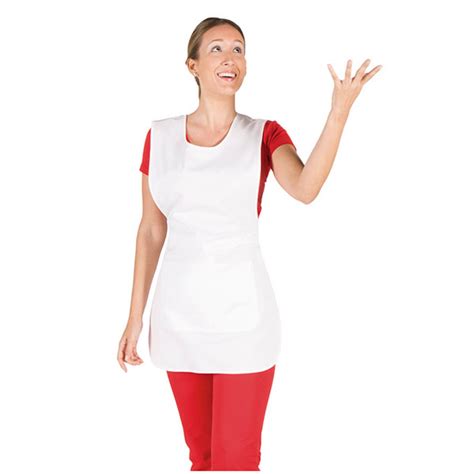 Casulla Delantal Blanco Con Tiras Elásticas Regulables