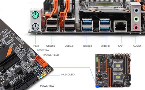Annadue X99 Dual Server Motherboard 2011 3 Pin Ddr4 Gaming Motherboard With Rear 4 Usb3 0 For