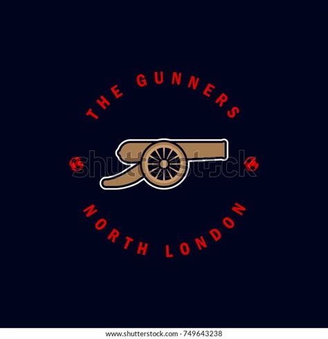 Gunners Fan Art Print Stock Vector Royalty Free 749643238 Shutterstock