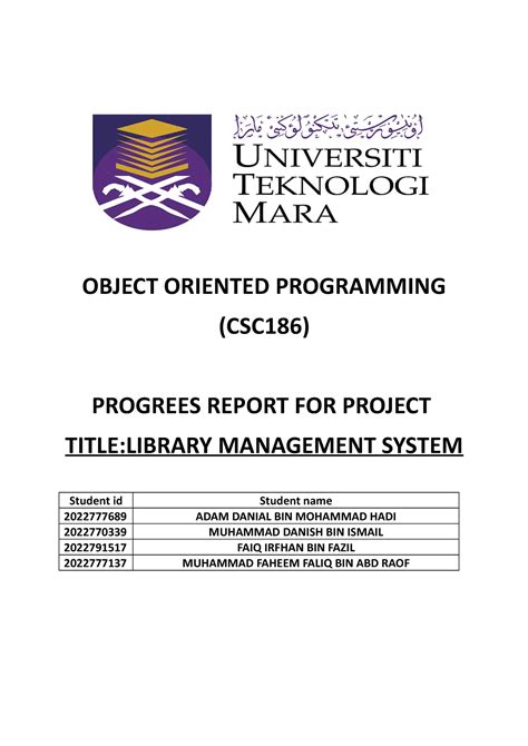 Progress Report Csc186 Object Oriented Programming Csc186 Progrees