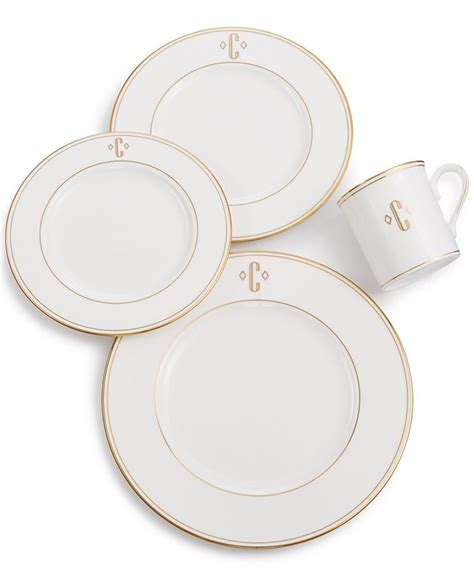 Lenox Federal Gold Monogram Dinnerware Collection Script Or Block