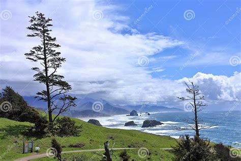 Ecola State Park And Cannon Beach Along The Pacific Coast Oregon Stock