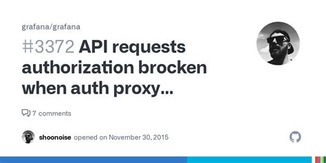 Api Requests Authorization Brocken When Auth Proxy Enabled · Issue 3372 · Grafanagrafana · Github