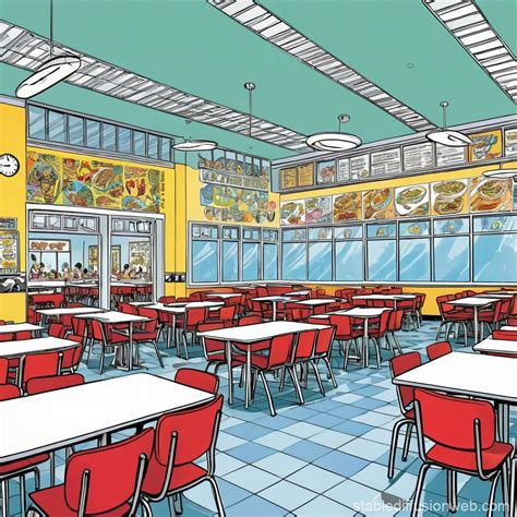 School Cafeteria Interior Design Prompts Stable Diffusion Online
