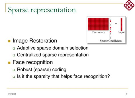 PPT Sparse Representation For Image Reconstruction And Face
