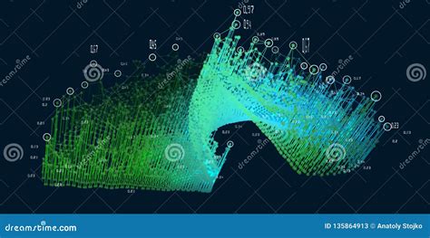 Abstract 3d Visualization Big Data Futuristic Infographics Background