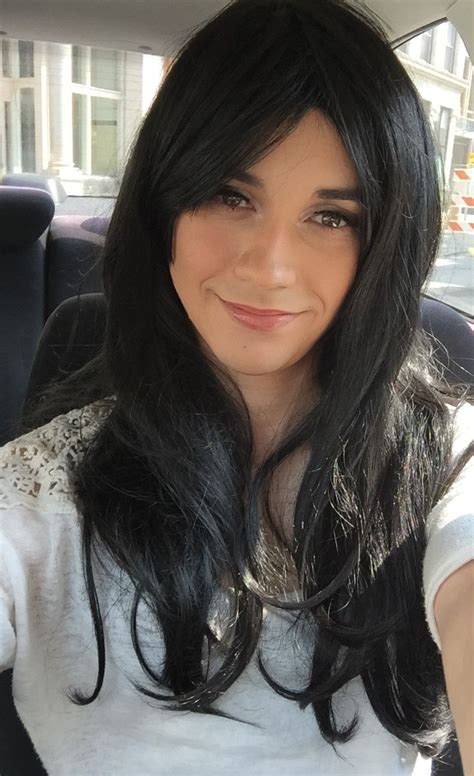First Outing Album On Imgur Transgirl Hairstyles Long Jet Black
