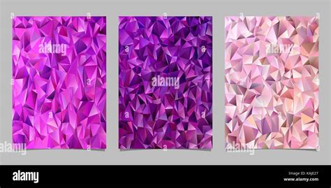 Abstract Triangle Mosaic Brochure Cover Template Set Vector Document Background Designs From