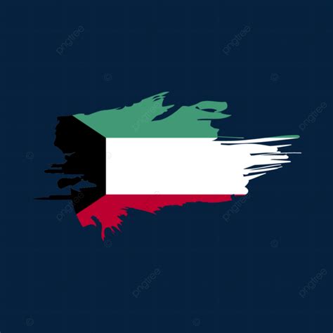 쿠웨이트 국기 브러시 스트로크 클립 아트 디자인 쿠웨이트 플래그 브러시 기둥이 있는 쿠웨이트 국기 쿠웨이트 국기 페인트 Png 일러스트 및 벡터 에 대한 무료