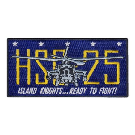 Hsc 25 Rectangle Bullet Patch Helicopter Sea Combat Squadron 25 Patches