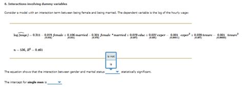 Solved 6 Interactions Involving Dummy Variables Consider A