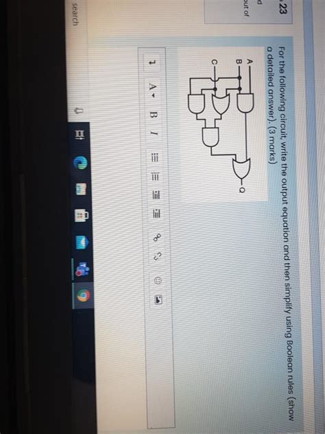 Solved 23 For The Following Circuit Write The Output