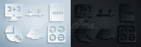 Set Human Brain Book With Word Mathematics Graph Schedule Chart Diagram Calculator And