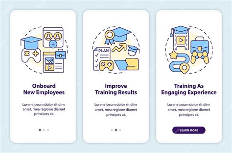 Premium Vector Gamification In Corporate Training Onboarding Mobile App Screen