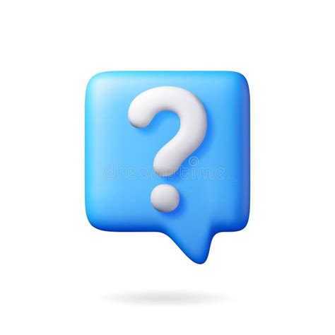 3d Speech Bubble With Question Mark Isolated Stock Vector