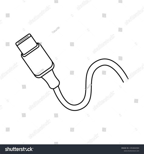 Usb Type C Icon Cable Editable Stock Vector Royalty Free Shutterstock