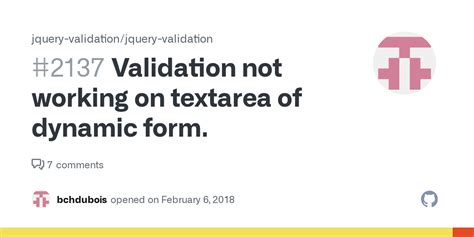 Validation Not Working On Textarea Of Dynamic Form · Issue 2137