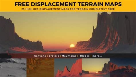 25 FREE Displacement Maps For Terrain CGTricks