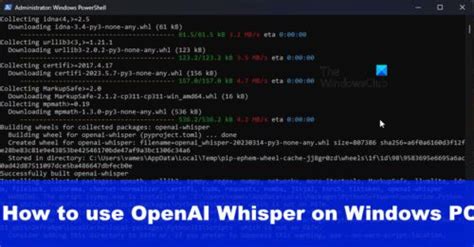 how to use openai whisper on windows pc