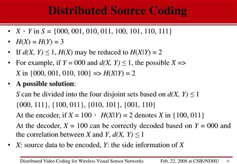 Ppt Distributed Video Coding For Wireless Visual Sensor Networks