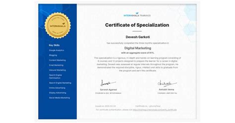 Devesh Garkoti On Linkedin Successfully Completed The Digital Marketing Training From Internshala…