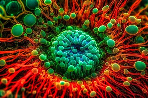 Premium Photo Unveil The Vibrant Colors And Patterns Of Bacteria And Virus Cells In A