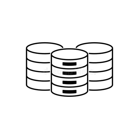 Database Icon Vector Stock Vector Illustration Of Share 291380736