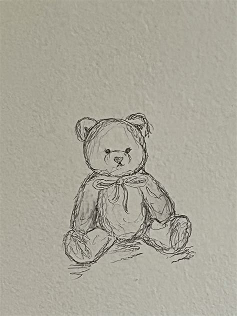 Teddy Bear Doodle Sketches Drawings Cute Doodles Drawings