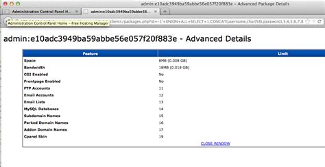 Free Hosting Manager 20 Id Sql Injection Php Webapps Exploit