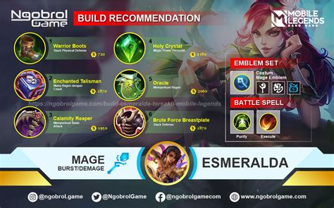 Build Esmeralda Tersakit 2022 Mobile Legends Ngobrol Games